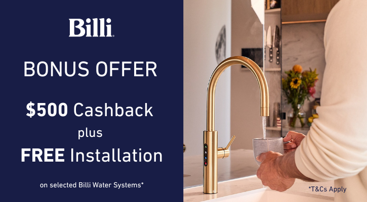 Billi Bonus $500 Cashback plus Free Installation | Appliances Online